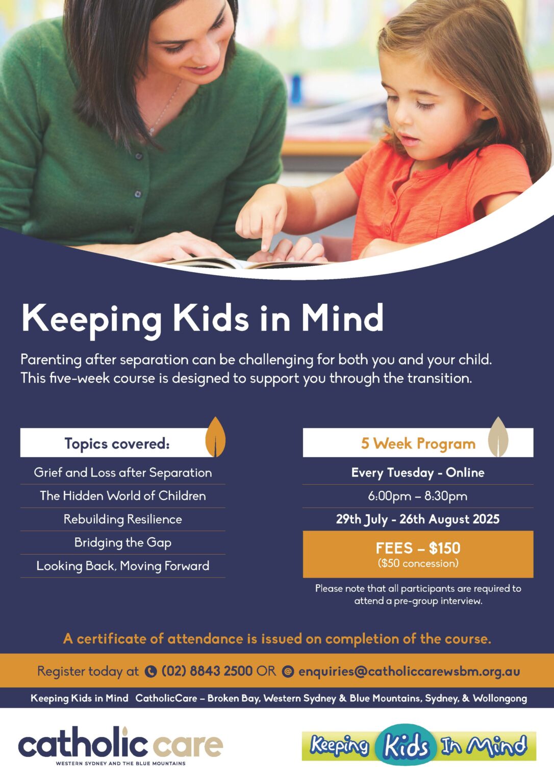 Keeping Kids in Mind 2025 - Online - Catholic Care