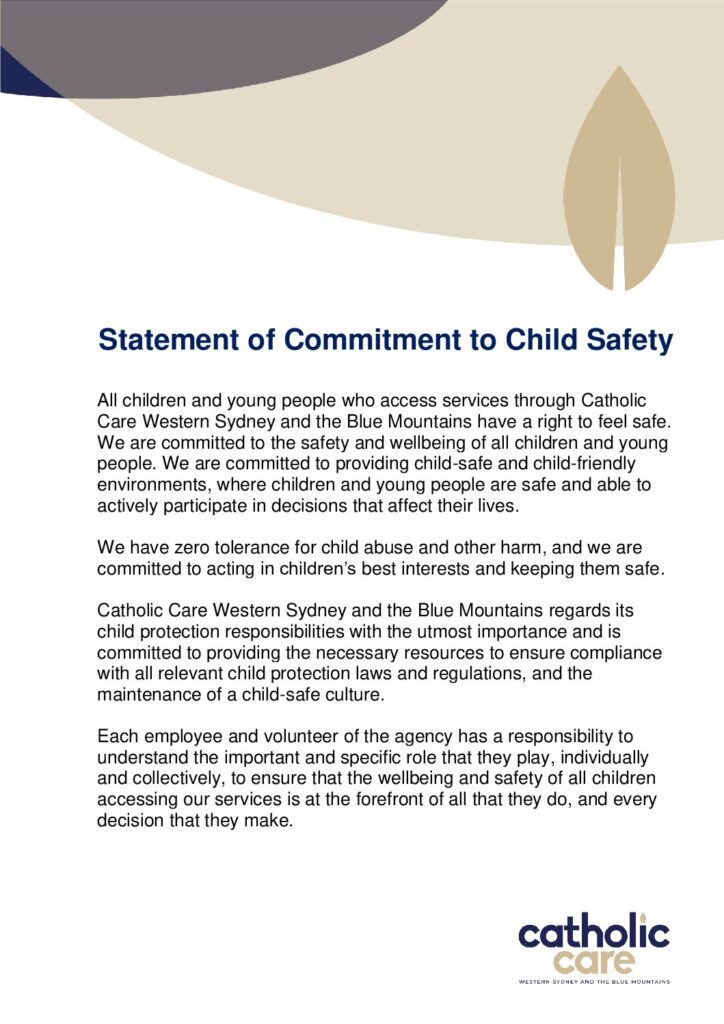 Child Safety - Catholic Care